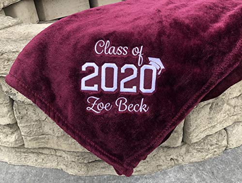 The Crafty Engineer Custom Senior 2023 Gift Sherpa Throw Blanket