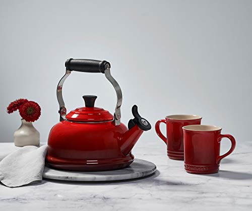 Le Creuset Stoneware Set of 4 Mugs, 14 oz. each, Cerise