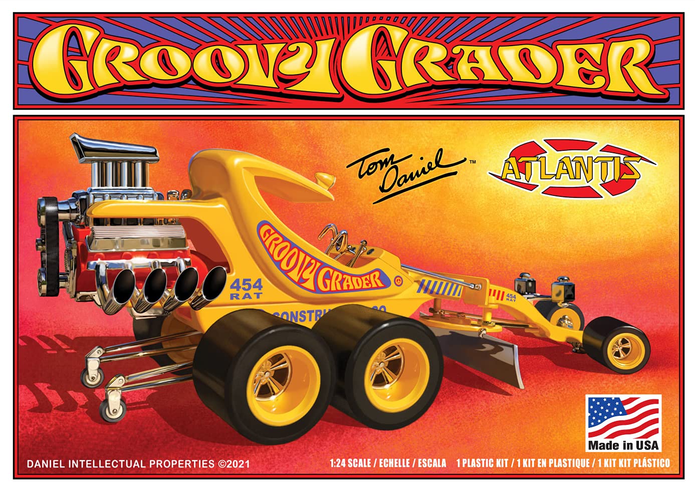 Atlantis Tom Daniel Groovy Grader Show Rod Plastic Model Kit 1/24 Made in The USA