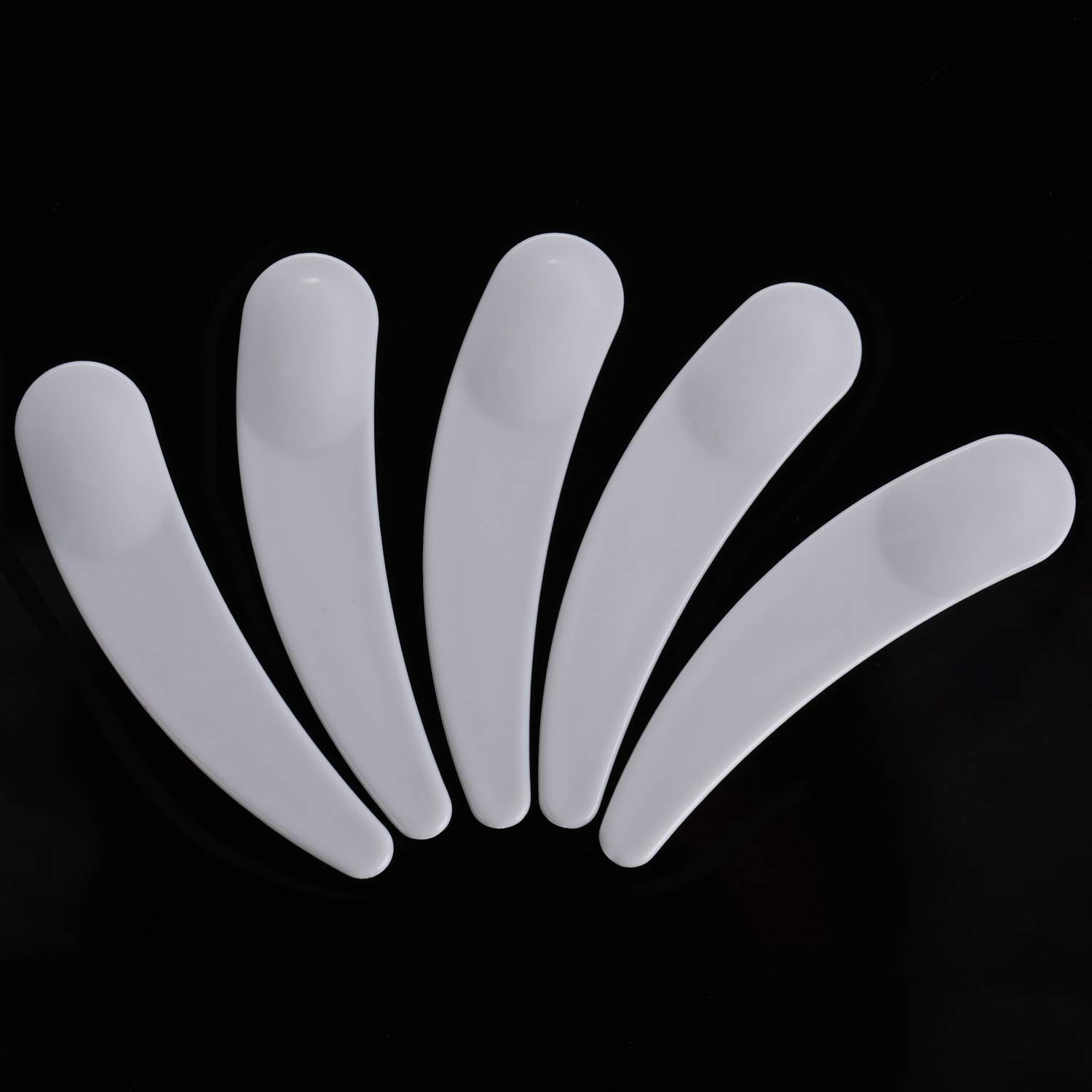 200 Pcs Disposable Makeup Cream Spatula Plastic Mask Spatula Waxing Spatulas Mask Scoops for Mixing and Sampling Cosmetic White