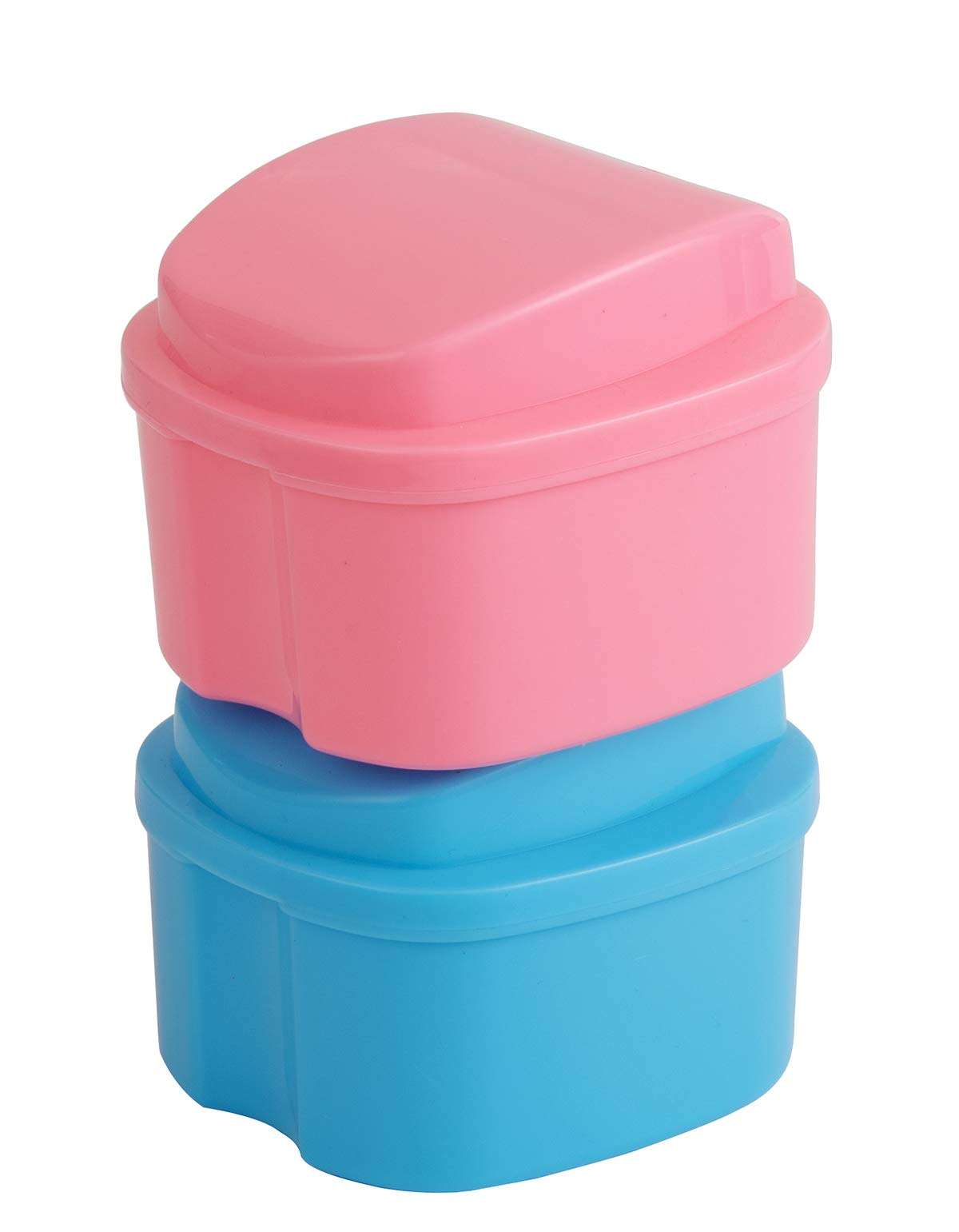 Denture Bath,Denture Holder,Denture Container with Lid,Retainer Container,Denture Case with Brush for Travel,Retainer Cleaning Case