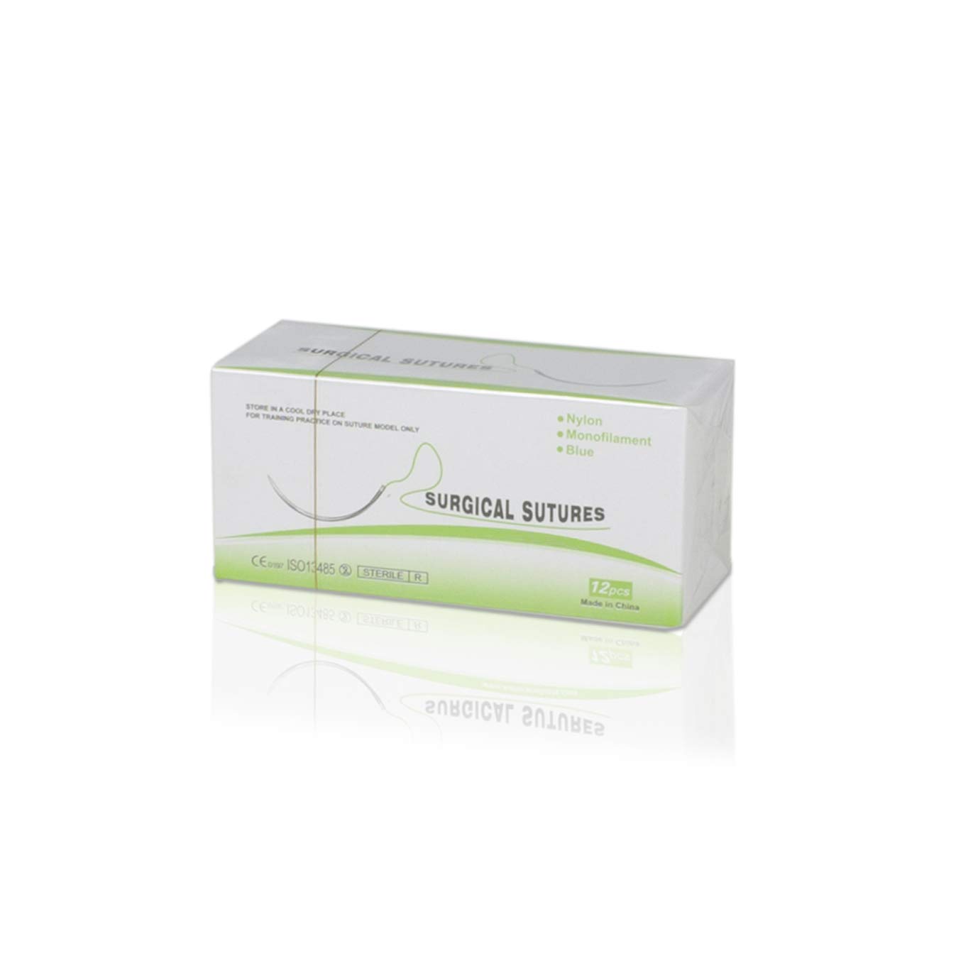 Vision Scientific VSPN11 4” X 4” Suture Pad with 11 Pre-Cut Wounds |24 Nylon Thread 75cm W Stainless Needle | 3 Layers Tissue | Mesh Layer for Durability & Reusable (Educational & Training Use Only)