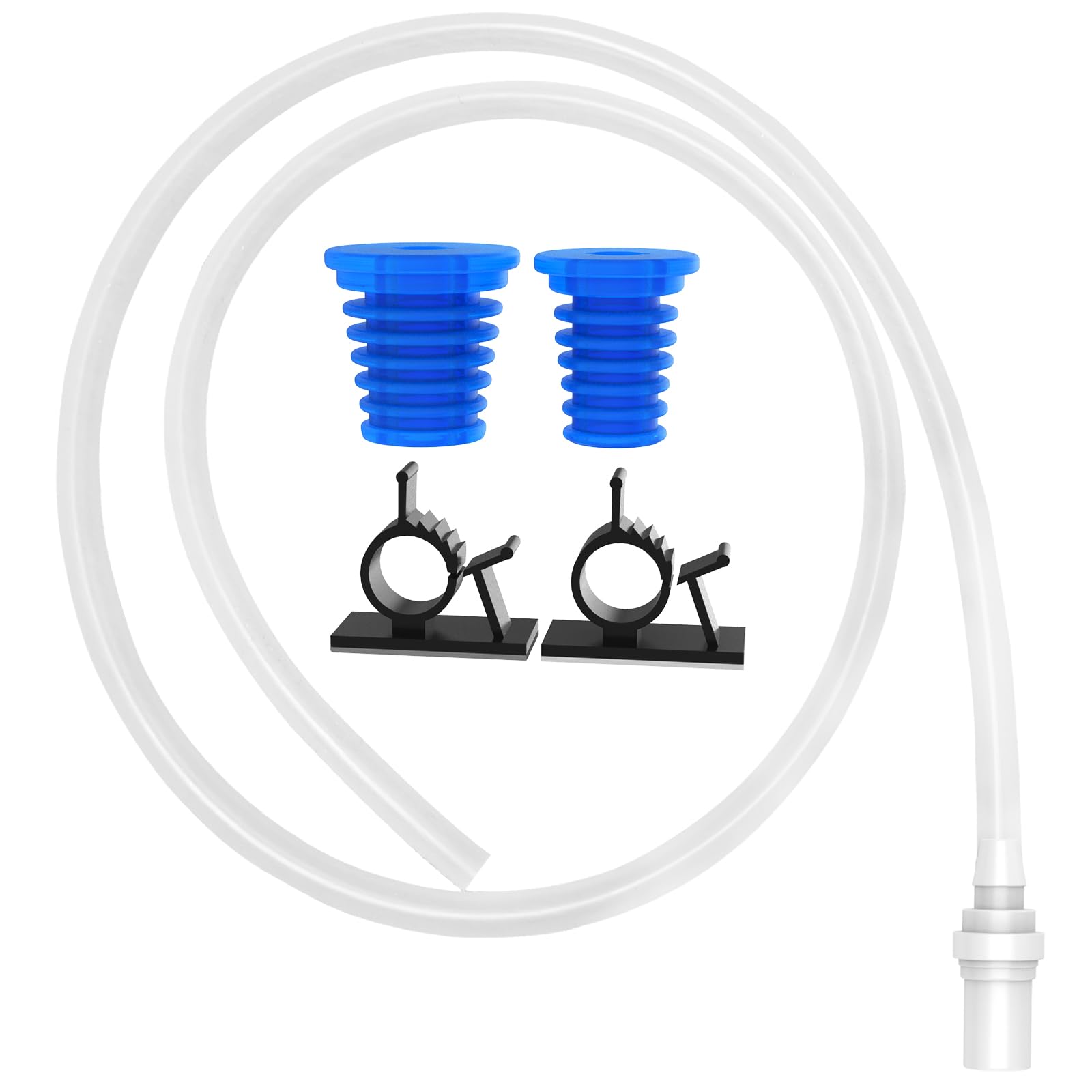 Soap Dispenser Conversion Extension Tube Kit with Check Valve, 47" Under Counter Soap Dispenser Hose for Kitchen Sink, Fit Most Soap Containers, Powerful Suction, Never Fill The Little Bottle Again