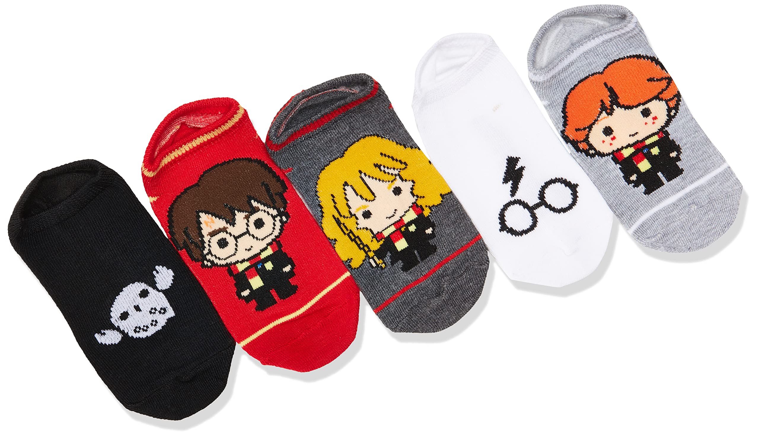 Harry Potter Unisex Kids 5 Pack No Show Socks