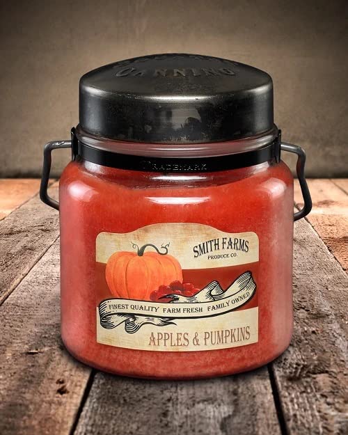 McCalls Candles | Apples & Pumpkins | Highly Scented & Long Lasting | Classic Painted Label | Hand Crafted Metal Lid with Strap and Handle| Premium Wax & Fragrance | Made in The USA | 16 oz