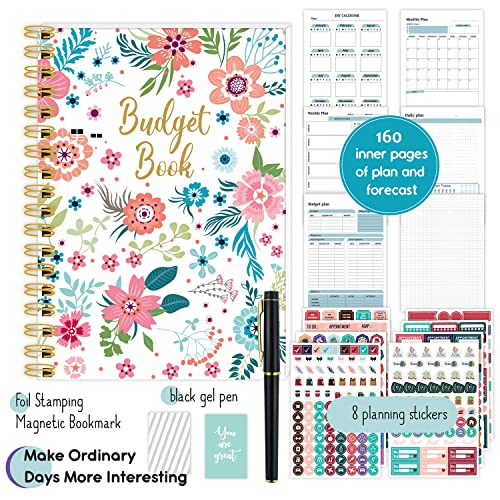 5.8x8.2 inch 2023-2025 Undated Planner Budget Book Sets,Daily Weekly Monthly Notebook Planner with Bookmark,Stickers& Pen(12Pack)