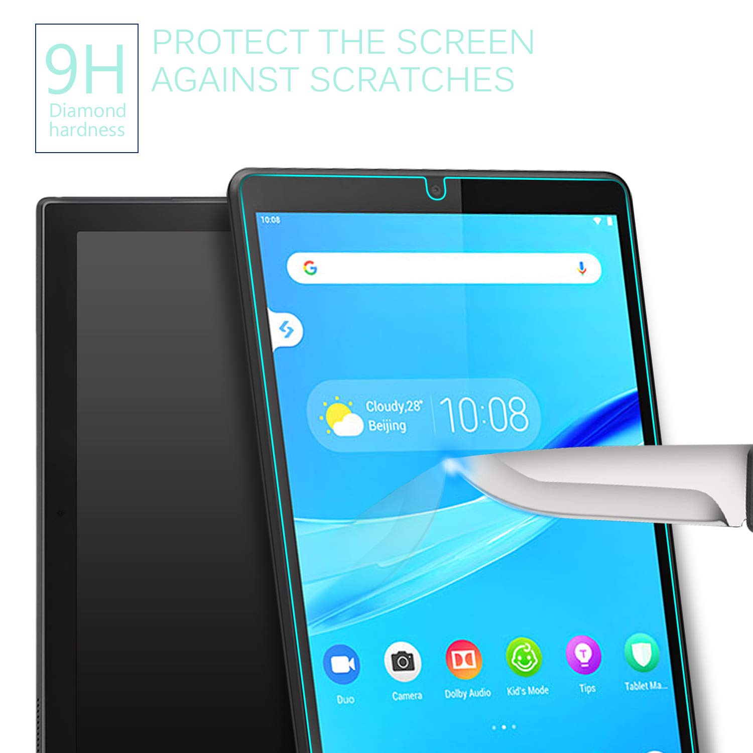 Ratesell Lenovo Tab M8 FHD TB-8705F Screen Protector,Tempered Glass Screen Protector, 9H Hardness/Bubble Free/High Response for Lenovo Tab M8 FHD TB-8705F / TB-8705N / Tab M8 HD TB-8505F / TB-8505X