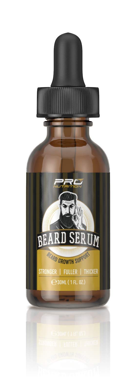 Beard Growth Serum- Stimulates & Repairs New Follicle Growth. Grow Stronger, Thicker, Fuller, Longer, Healthier Beard & Mustache Hair.