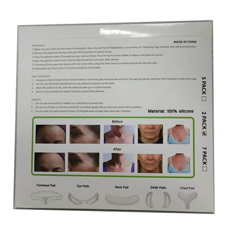 PHCOMRICH Neck wrinkle patches x 2,Anti-aging Advanced skin firming Treatment and Prevention - silicone wrinkle patches reusable (16 day supply).