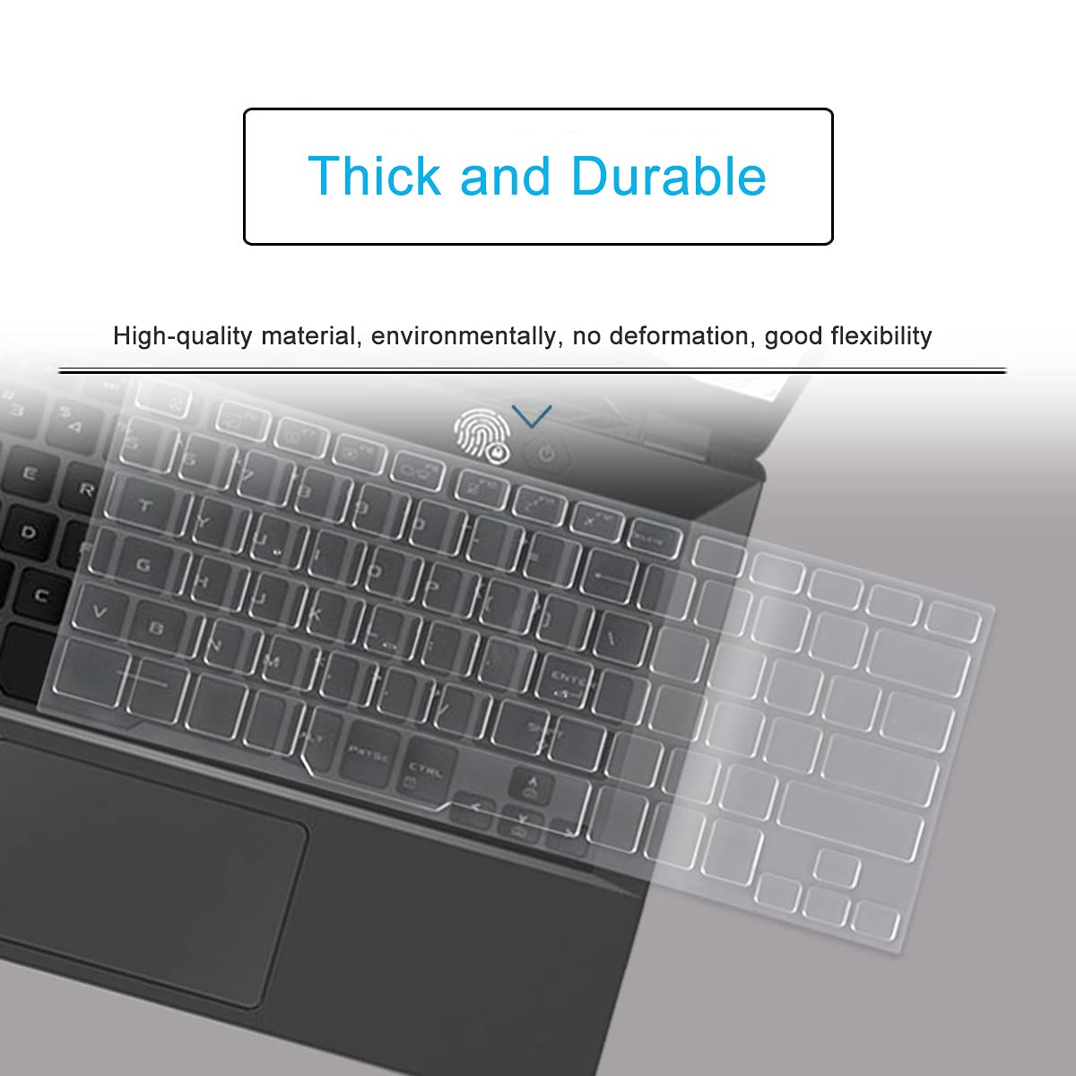 Keyboard Cover Design for 14" ASUS ROG Zephyrus G14 Gaming Laptop, 2021 2020 2019 Zephyrus G14 GA401 GA401IH GA401IU GA401IV US Layout Keyboard Accessories Cover -Clear