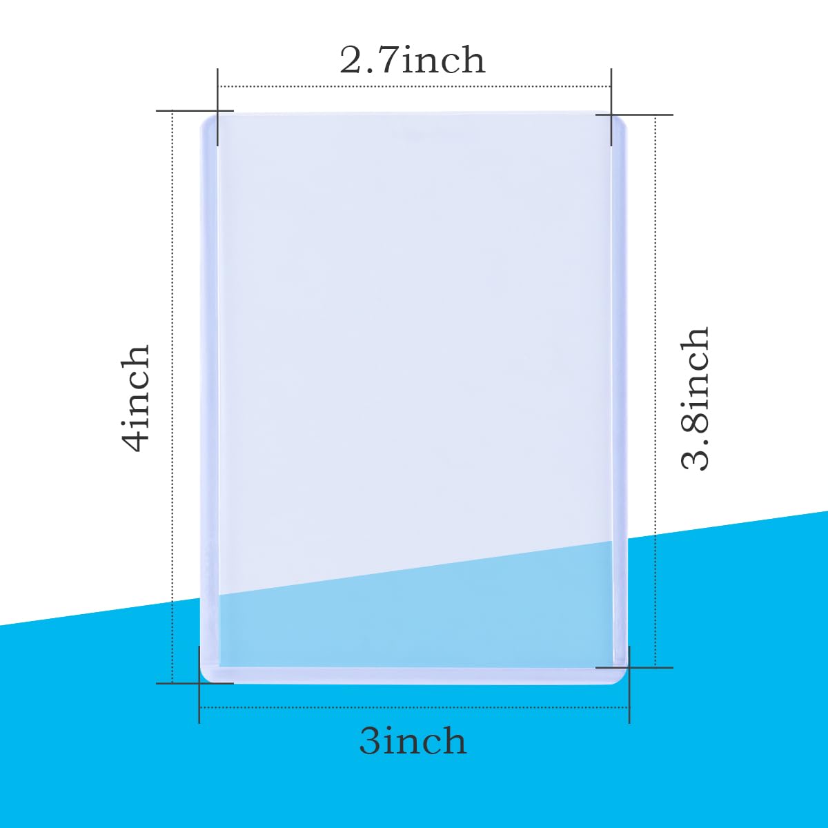 Baseball Card Sleeves, 50 Count Standard Toploaders Transparent Hard Plastic Design for Football, Photocard, Trading Card Sleeve