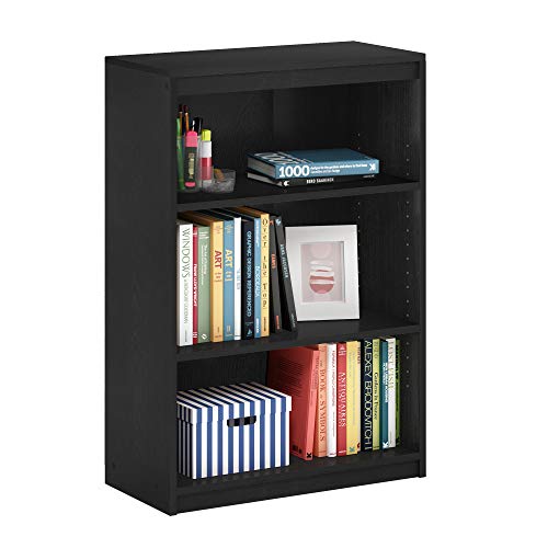 Furinno Gruen 3-Tier Bookcases, Blackwood