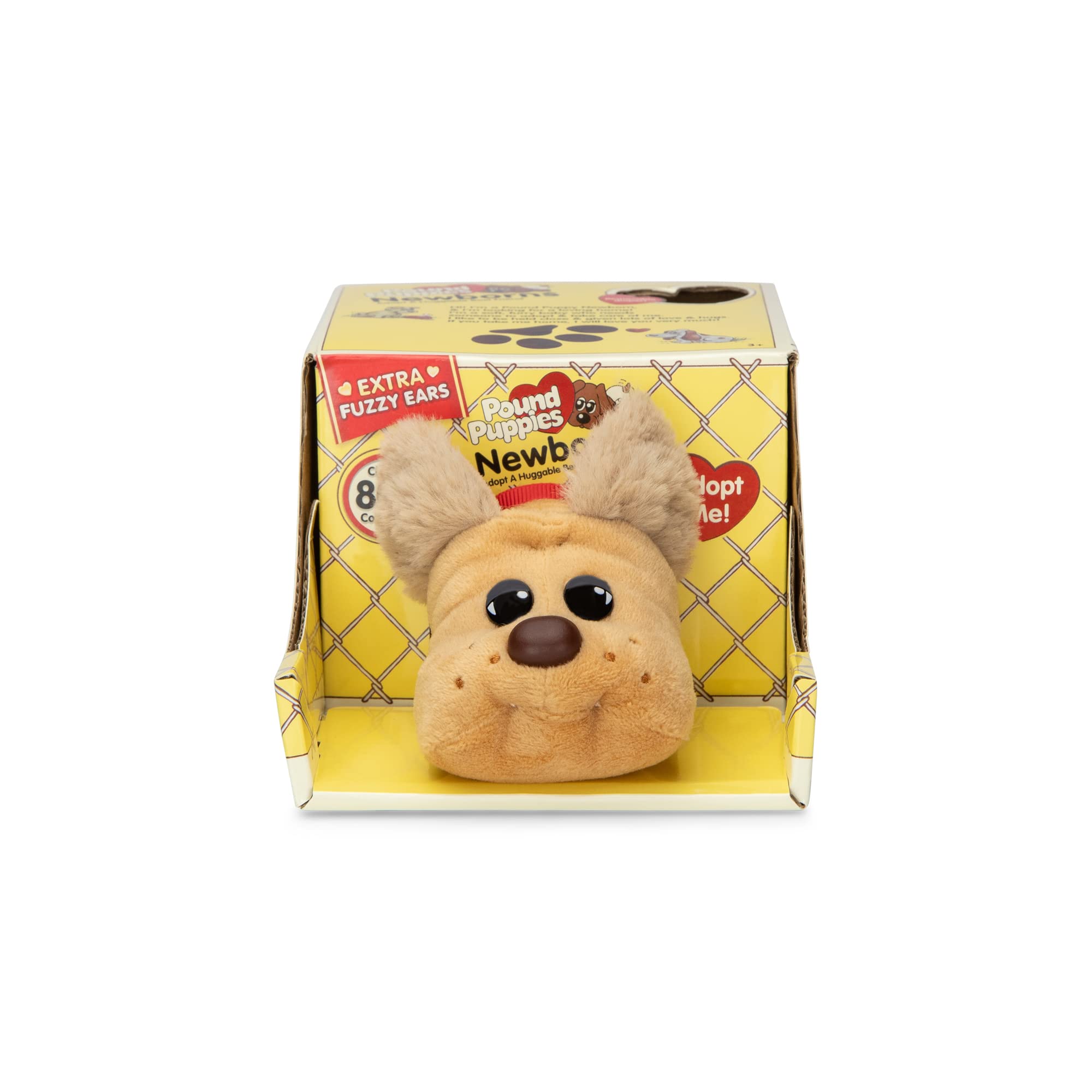 Basic Fun Pound Puppies Newborns Plush - Light Brown Rumple Skin (Fuzzy Ears) Small