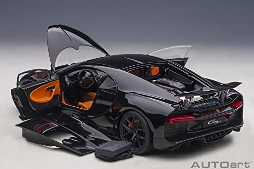 AUTOart 1/18 Bugatti Chiron Sport 2019, Nocturne Black Model Car