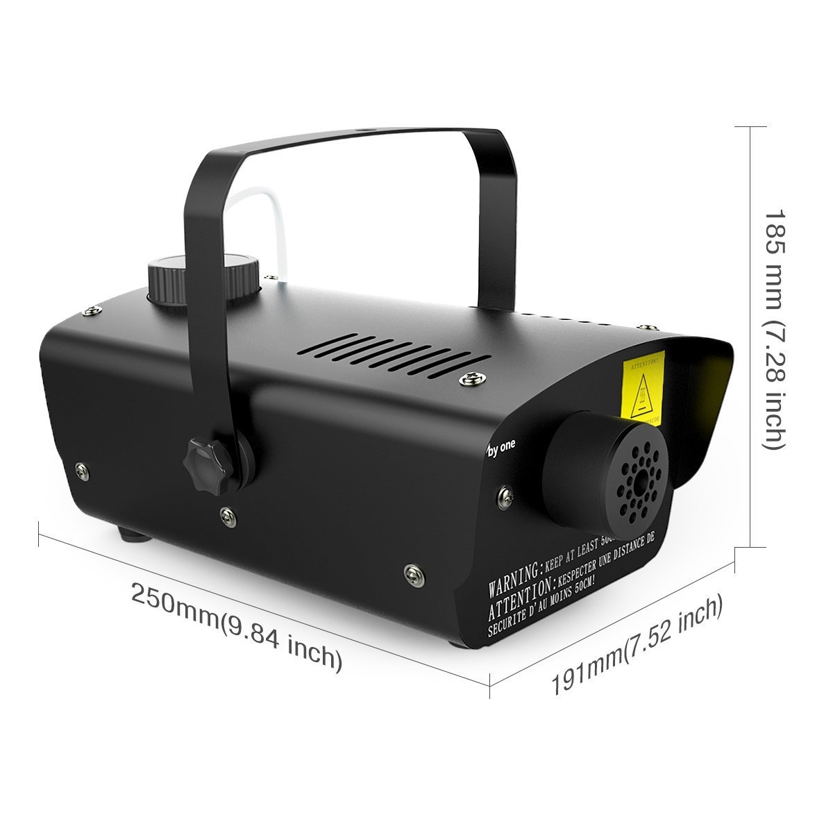 1byone Fog Machine with Wired Remote Control, 400-Watt Smoke Machine for Halloween,Christmas, Weddings, Parties & Holidays,O00QL-0041 (Black)