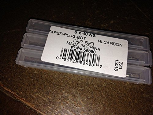 8-40 NS 3 Piece 3 Flute HI-Carbon TAP Set NORSEMAN Viking