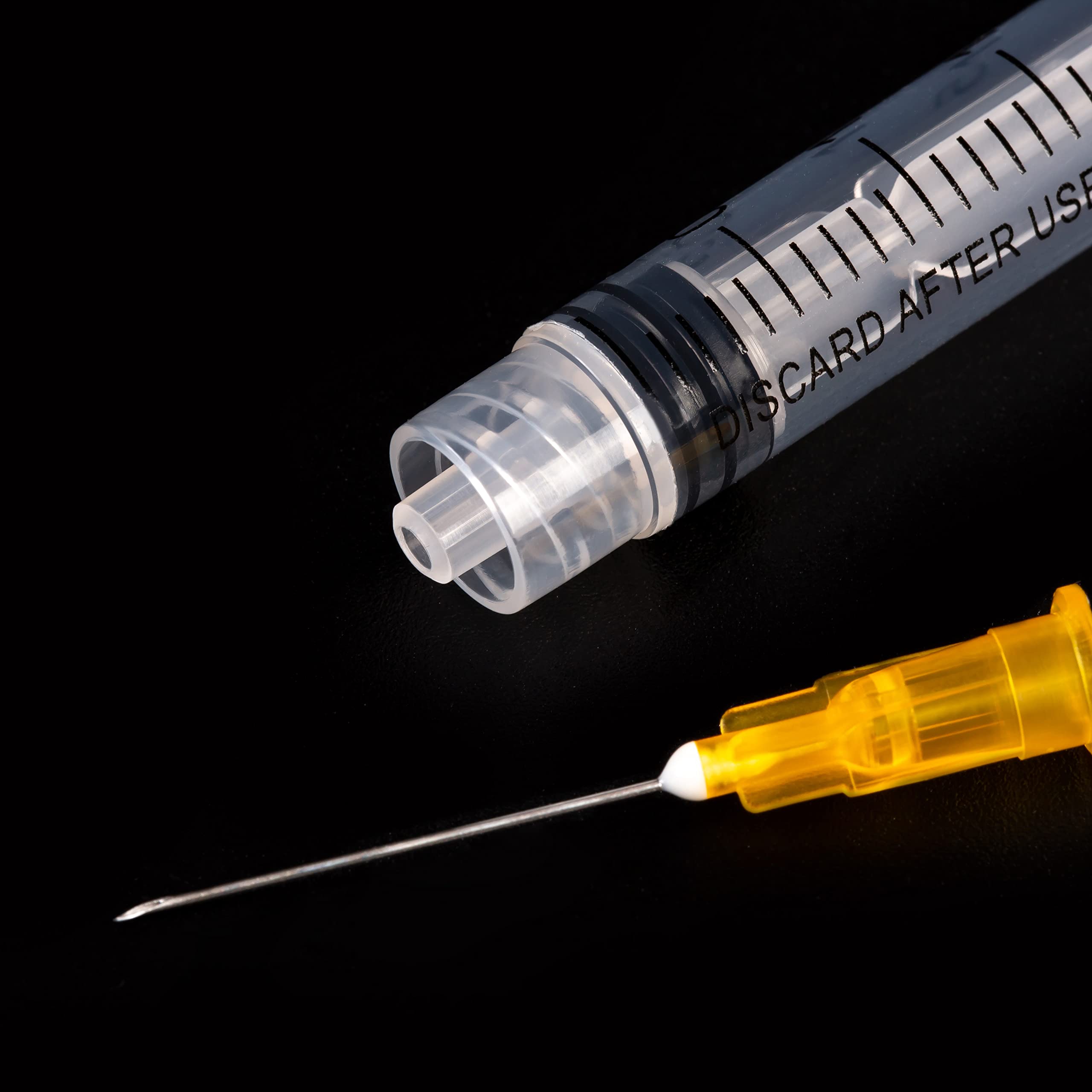 2.5ml/cc Luer Lock Syringe with 25G Needle and Cap - Diameter 0.5mm/0.019Inch-Long 25mm/1Inch (20)