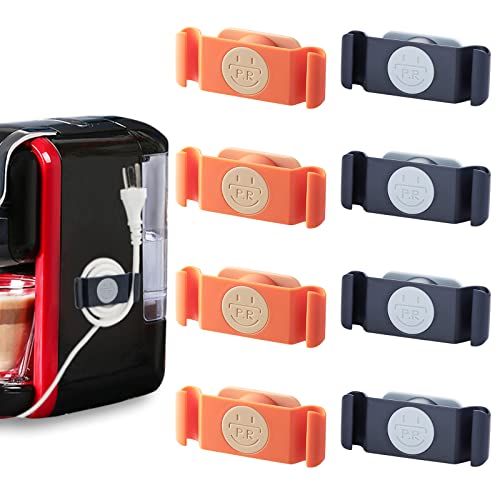 8PCS Cord Organizer for Appliances, Upgraded Appliance Cord Winder Cord Wrapper Cord Holder Organizer Stick On Mixer, Blender, Coffee-Maker, Toaster, Pressure-Cooker and Air-Fryer