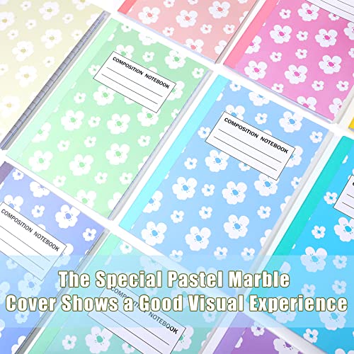 80 Packs Composition Notebook Bulk Wide Ruled Aesthetic Notebook Cute Composition Notebooks 60 Pages Colored A5 Journals For Teen Girls Students School Supplies