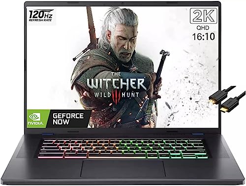 Acer Chromebook 516 GE 16" QHD Chromebook (Intel 12th Gen Core i5-1240P, 8GB RAM, 256GB PCIe SSD, RGB Backlit) Cloud Gaming & Business Laptop, WiFi 6E, RJ45, FHD Webcam, IST Cable, Chrome OS - 2023