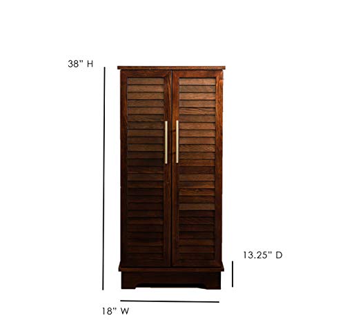 Alveare Home Port Fully Locking Jewelry Armoire, Chocolate