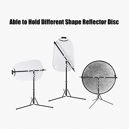 Fotoconic Multi Functional Reflector Holder, Boom Arm, Background Crossbar (21"-49" / 53-125cm) with Solid Locking Metal Swivel Head Grip