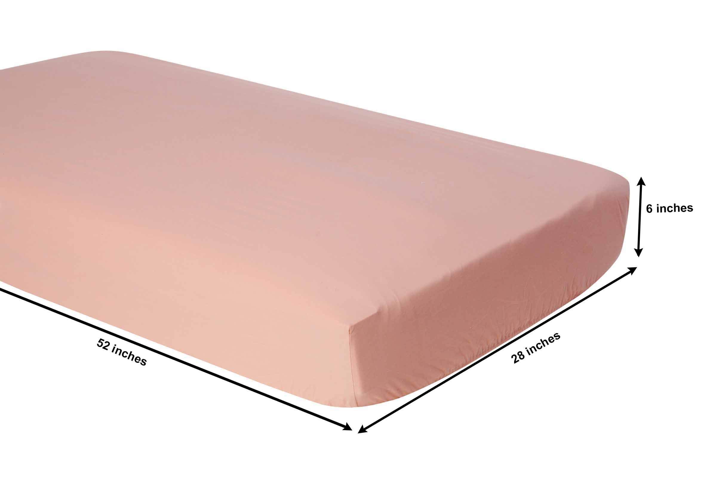 Bacati - 2 Pack Solid Girls 100% Cotton Percale Universal Baby US Standard Crib or Toddler Bed Fitted Sheets (Coral)