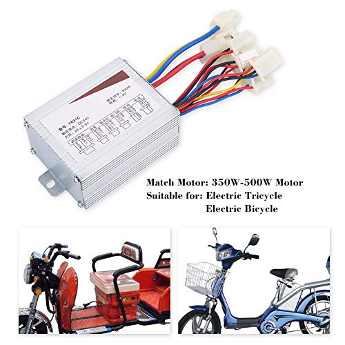 24V Brushed Motor Controller,Alomejor 24V 500W Controller Motore Spazzolato, Brush Motor Controller, 24V 500W Brushed Speed Motor Controller Box for Electric Bicycle Scooter E-Bike