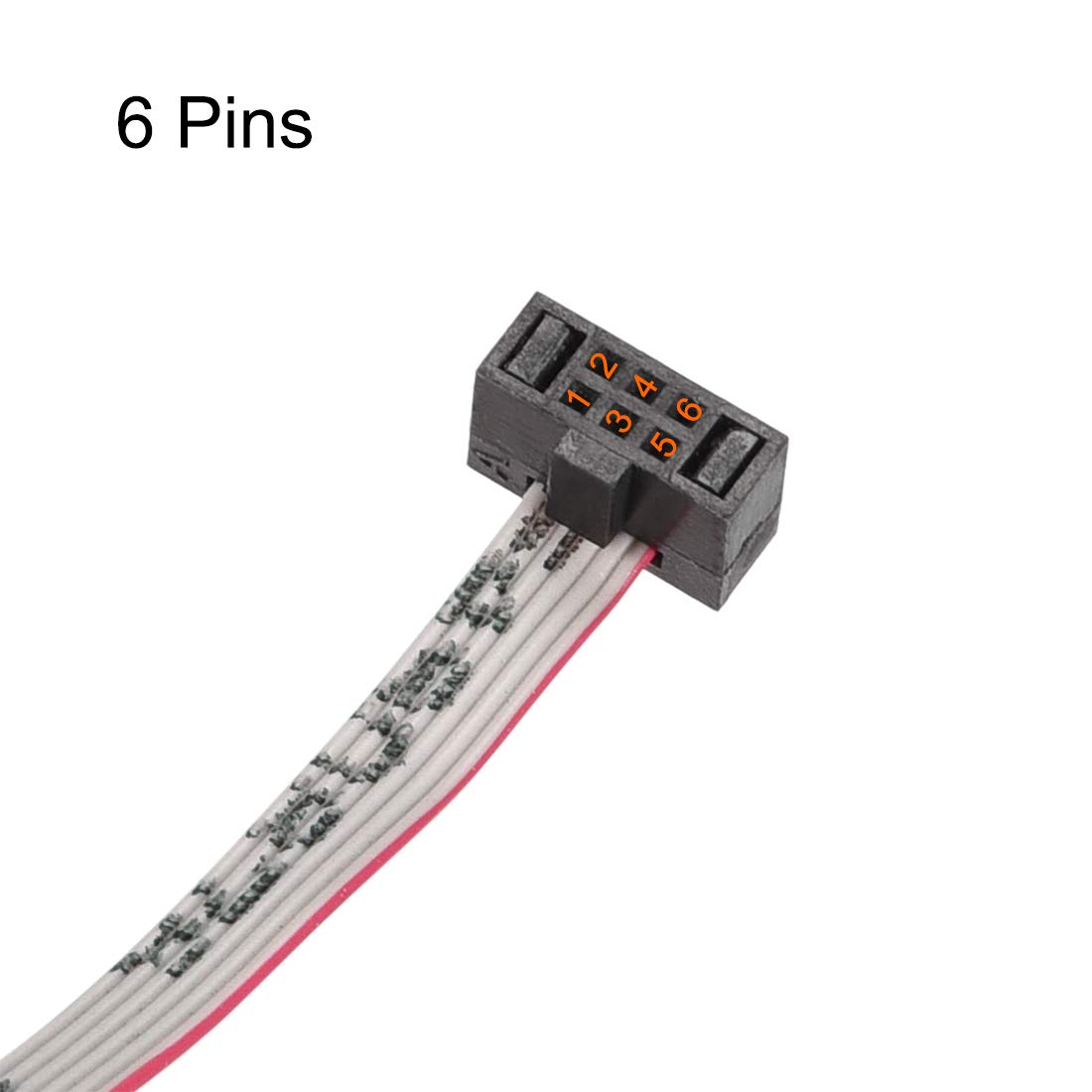 uxcell IDC Wire Flat Ribbon Cable FC/FC Female Connector A-type 6Pins 1.27mm Pitch 20cm Length