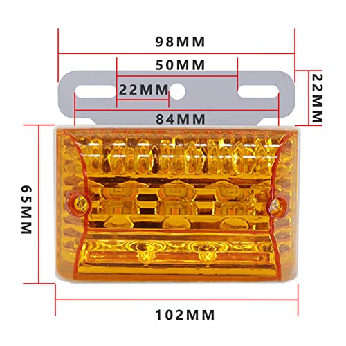 ACSUZ 2Pcs Side Marker Lights DC24V 20LED Car External Lights Squarde Warning Tail Light Auto Trailer Truck Lorry Lamps,Green