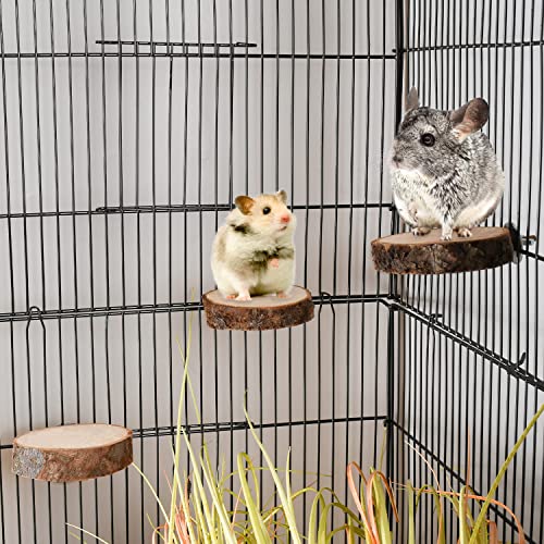 9 PCS Bird Perches Stand Toy, Natural Wood Parrot Perch Stand Bird Cage Branches Platform Accessories for Parakeets Cockatiels Conures Macaws Finches Love Birds