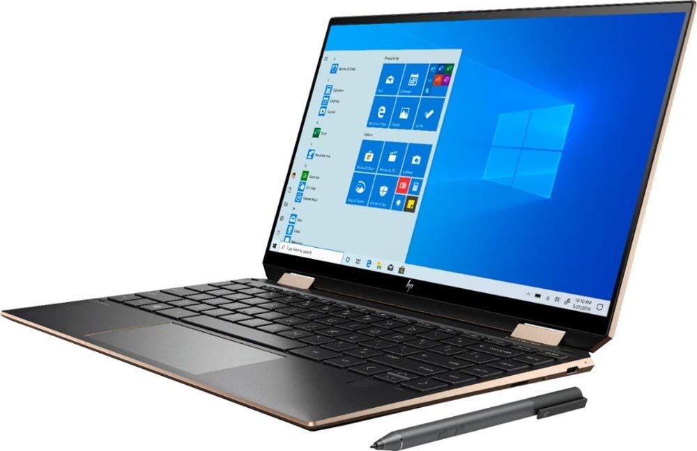 HP Spectre x360 13t (10th Gen Intel i7-1065G7, 4K AMOLED, 16GB, Precision, WiFi 6 AX, with Stylus Pen, 2-in-1, B&O, 3 Years McAfee Security, Windows 10 PRO, Warranty) Nightfall Black