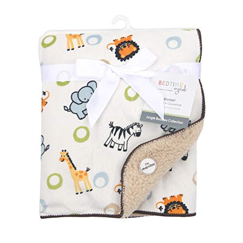 Bedtime Originals Jungle Buddies Velour Sherpa Blanket , Original Version , 30x40 Inch (Pack of 1)