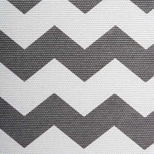 DII Hardsided Polyester Trapezoid Storage Bin, Chevron, Gray, Medium