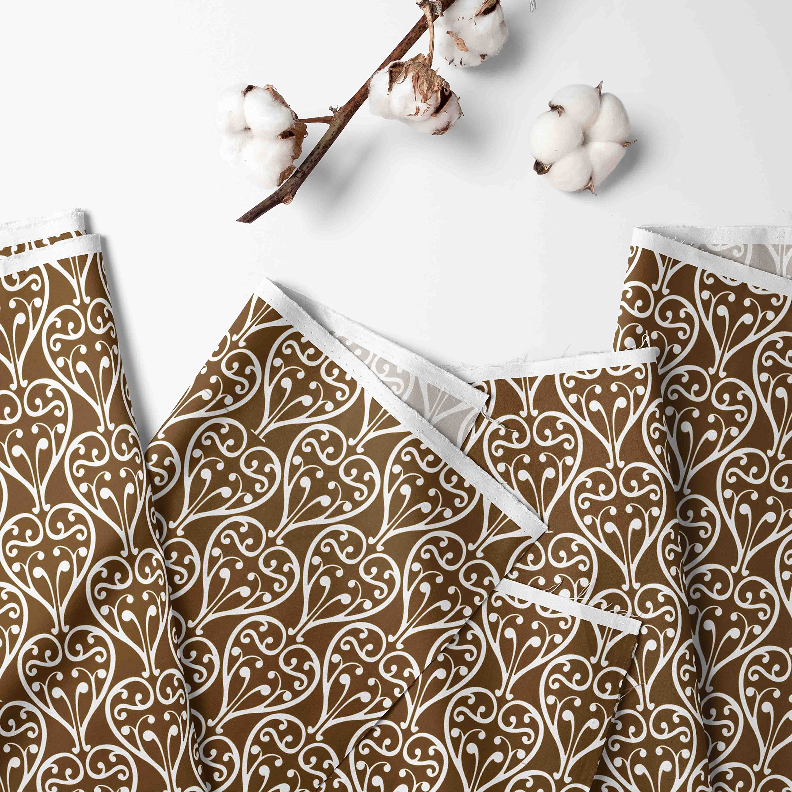 Bacati - Damask Brown/White Crib Fitted Sheet