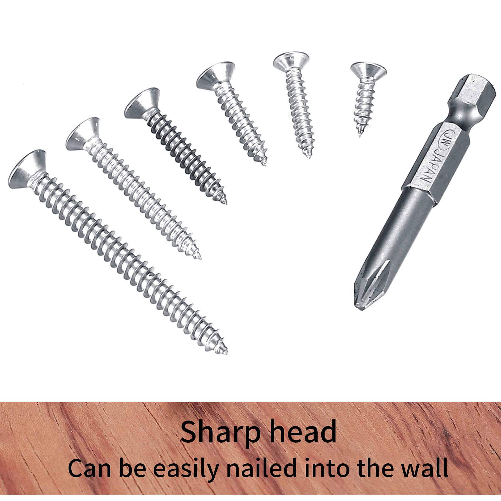 300 Pcs Self Tapping Screws Assortment Set, M3.5/M4.2/M4.8 Phillips Drive Wood Screws, Stainless Steel Round Flat Head Sheet Metal Screws Assortment Kit
