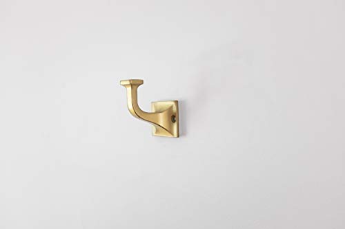 Hickory Hardware Forge Collection Coat Hooks, Wall Hooks for Hanging Coats, Hats, Towels, Robes and More, 2-3/4 Inch Long, Brushed Golden Brass, 1 Pack