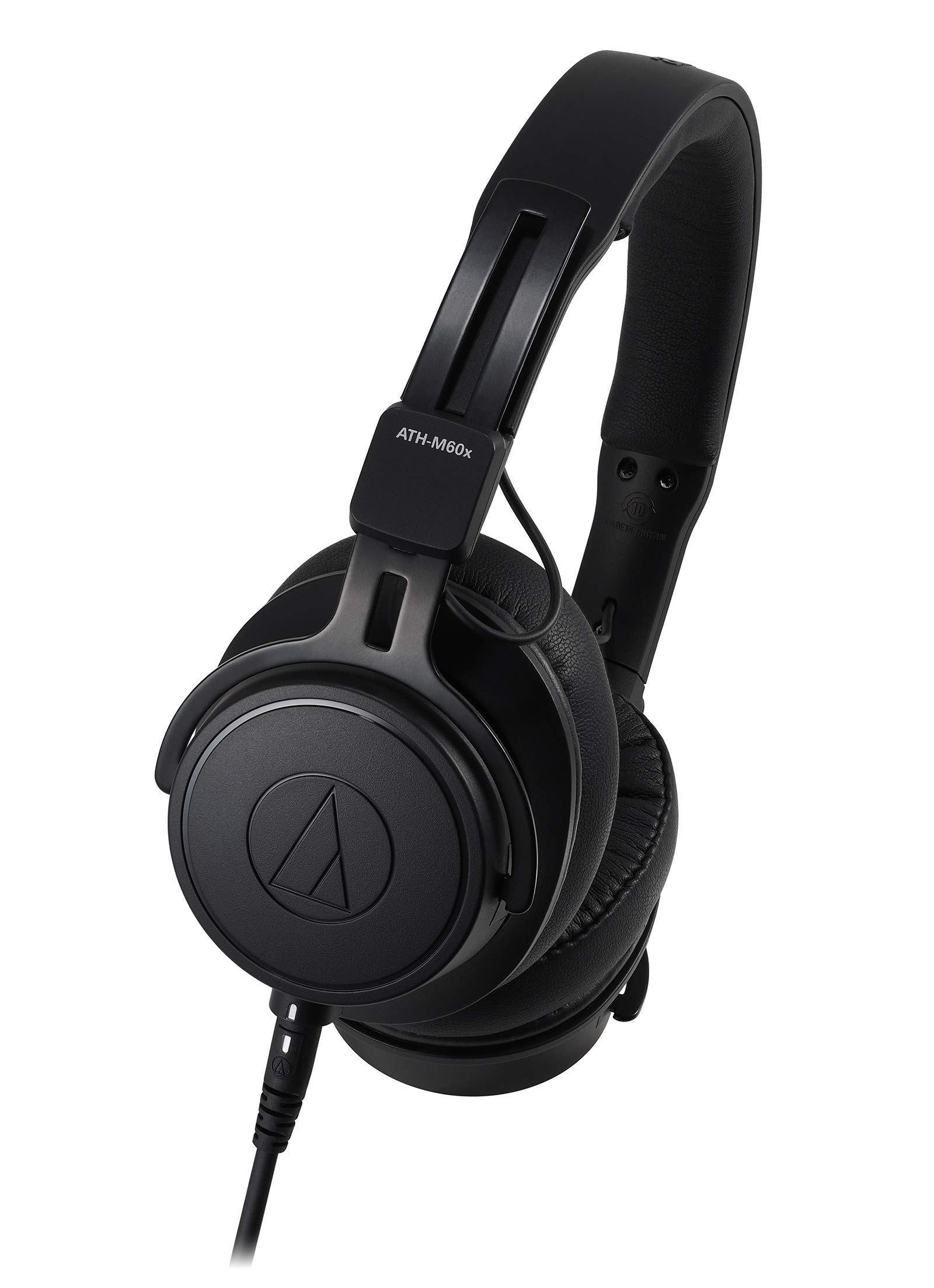 Audio-Technica ATH-M60X On-Ear Closed-Back Dynamic Professional Studio Monitor Headphones (Renewed)