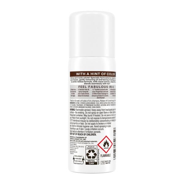 Batiste Dry Shampoo, Dark, Mini 1.6 fl. oz. (Pack of 3)