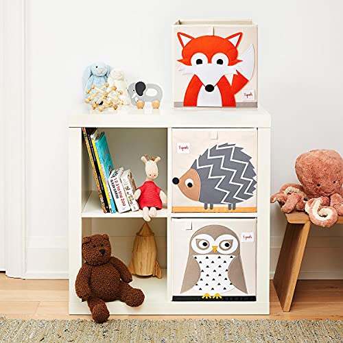 3 Sprouts, 13inch x 13inch x 13inch Cube Storage, Pack of 2 (Cat and Unicorn)