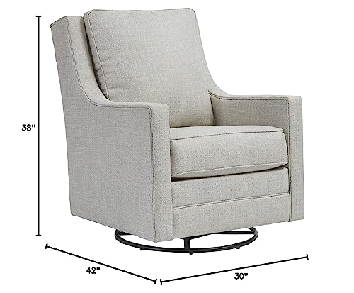 Signature Design by Ashley Kambria Contemporary Swivel Glider Nursery Accent Chair, Gray