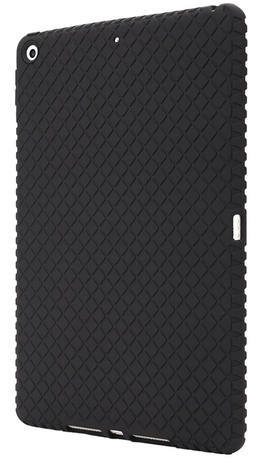 Veamor 10.2 in Silicone Back Case Cover, Anti Slip Rubber Protective Skin Soft Bumper for Apple iPad 9th (2021)/8th (2020)/7th (2019) Gen, Kids Friendly/Lightweight/Ultra Slim/Shockproof (Black)