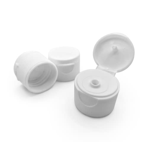 24/410 White Replacement Flip-Top Dispensing Caps - for Squeeze Bottles - Neck Diameter 24mm (96)