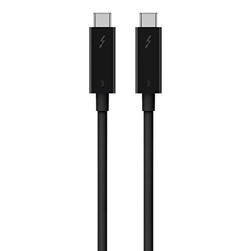 Belkin USB C Cable - Thunderbolt 3, 6.5 Feet/2 Meters, USB C to USB C Cable Type, Fast Charging Up To 100 Watts, Fast Transfer up to 40 Gbps, Supports 5K Ultra HD Displays - Black