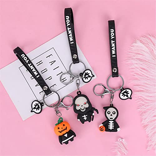 AirPods 3rd Generation Case Cover, Luminous Cute Ghost Case with Lanyard Keychain Designed for Airpods 3, Soft Silicone Anime Funny 3D Cartoon AirPods 3 Case for Women Men Kids Teens (Black Ghost)