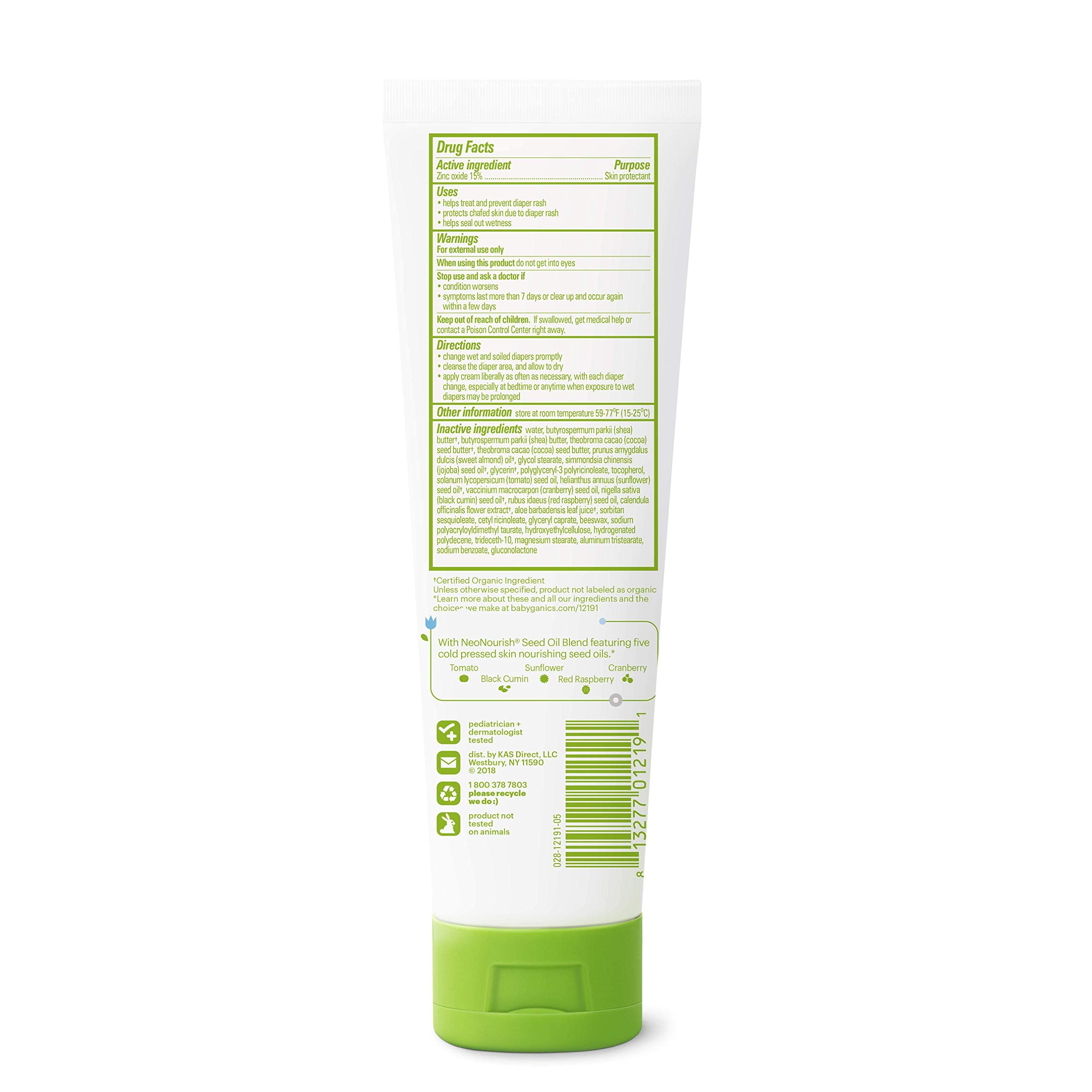 Babyganics Hiney Helper Diaper Rash Cream - 4 oz