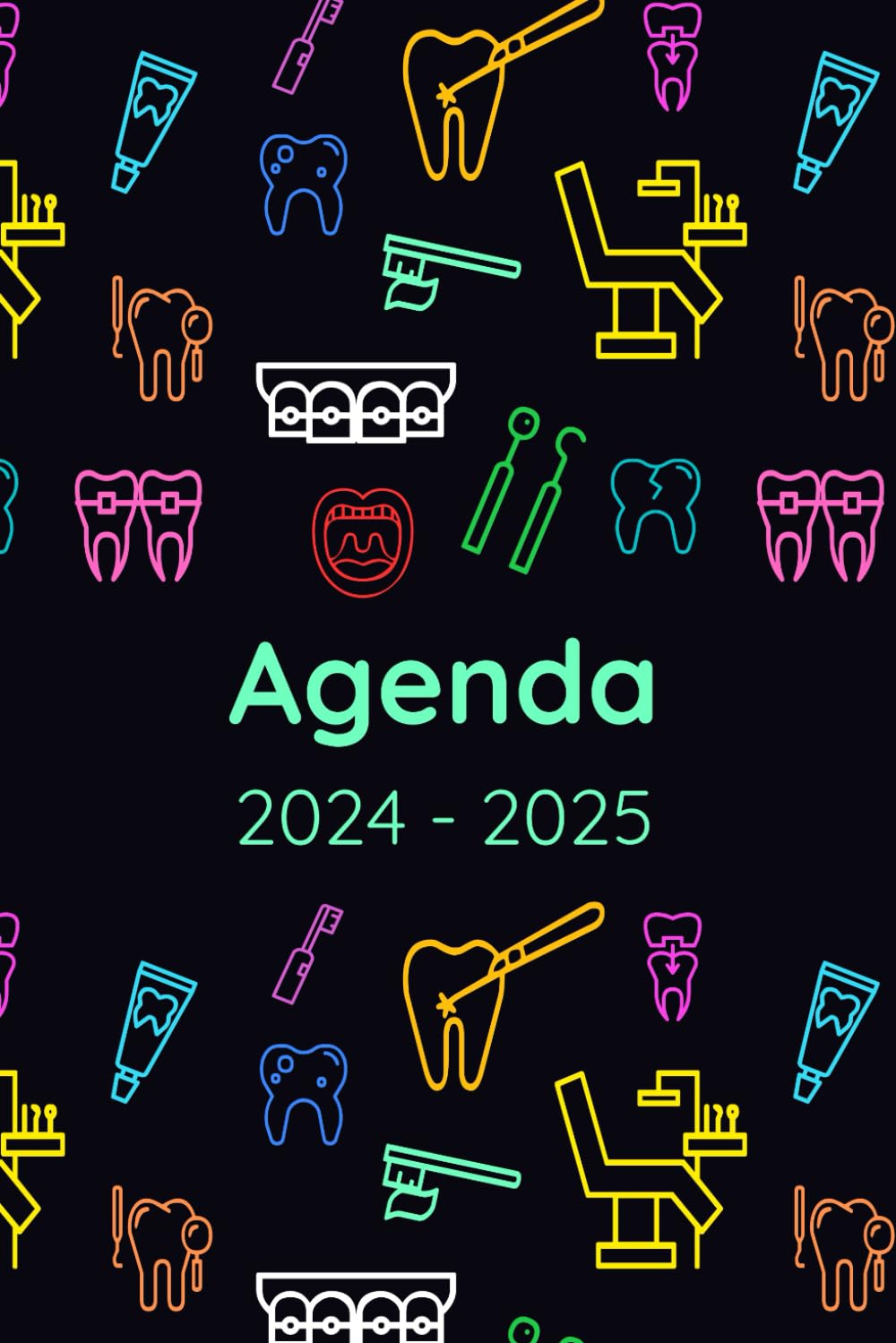 Agenda 2024-2025: Regalo per Dentista, Studente Odontoiatrico, Igienista Dentale, Assistente Dentista, Pianificatore Settimanale e Mensile (Italian Edition)
