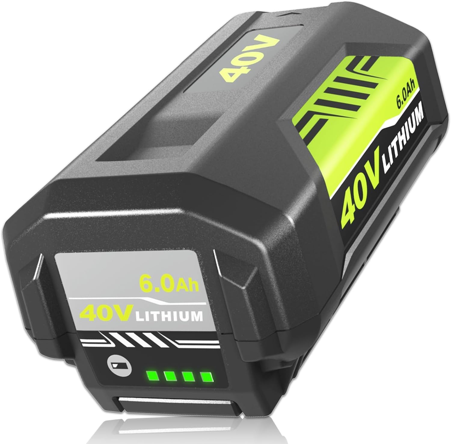 6.0Ah Replacement for Ryobi 40V Battery Lithium Ion Compatible with Ryobi 40 Volt Battery Lithium OP4026A OP4015 OP4040 OP40201 OP4050A OP4015 OP40261 OP4030 OP40401 OP4060 Cordless Power Tools