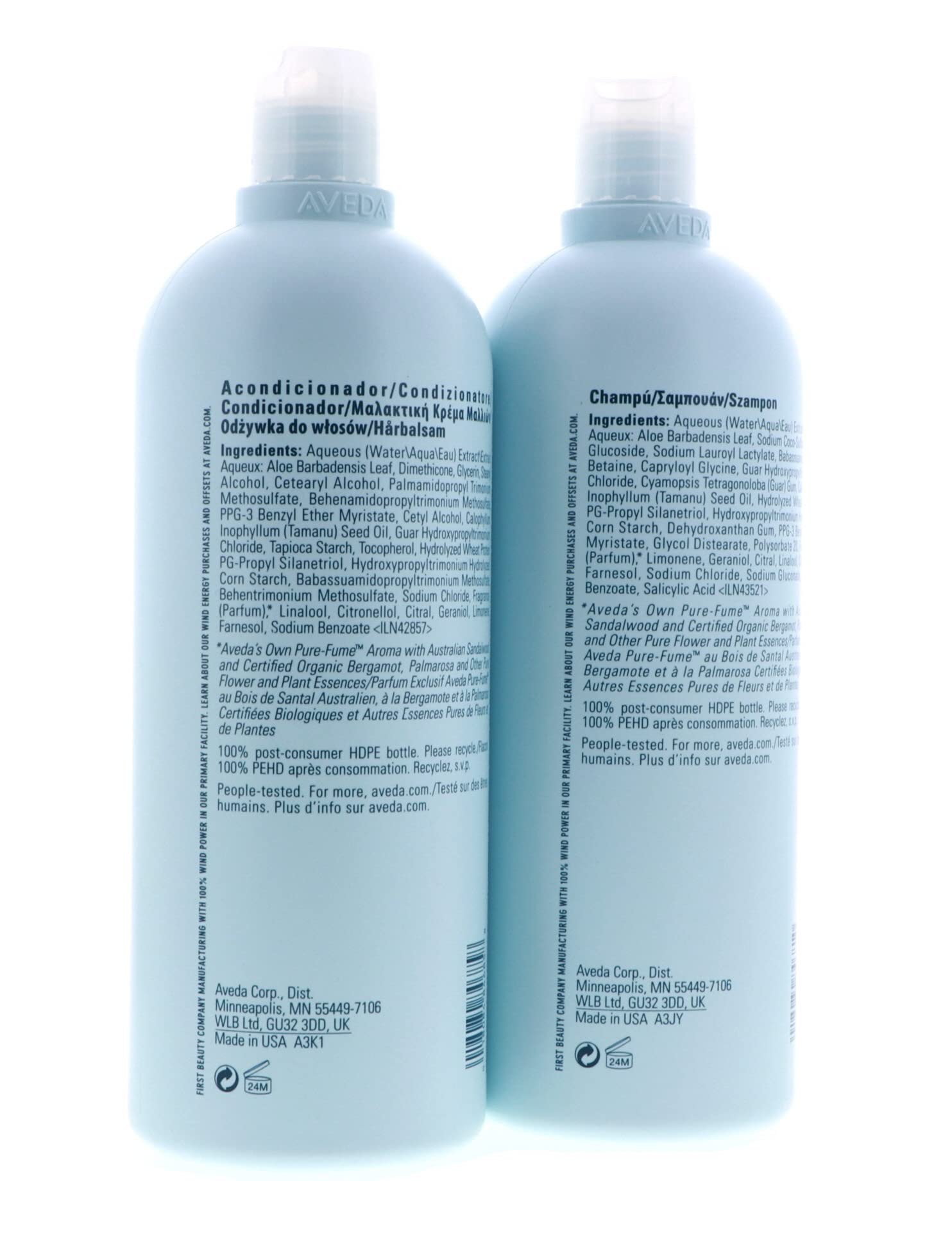 Aveda Smooth Infusion Shampoo and Conditioner 33.8oz Smooths and Softens Hair to Reduce Frizz