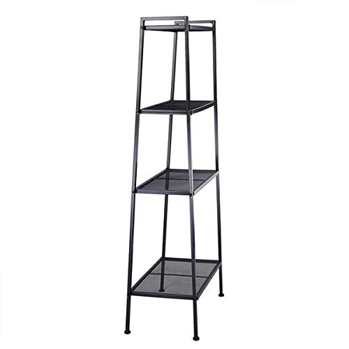 FRITHJILL Book Ladder Shelf,4-Tier Ladder Shelf Bookcase Storage Flower Shelf Display Shelf,Black